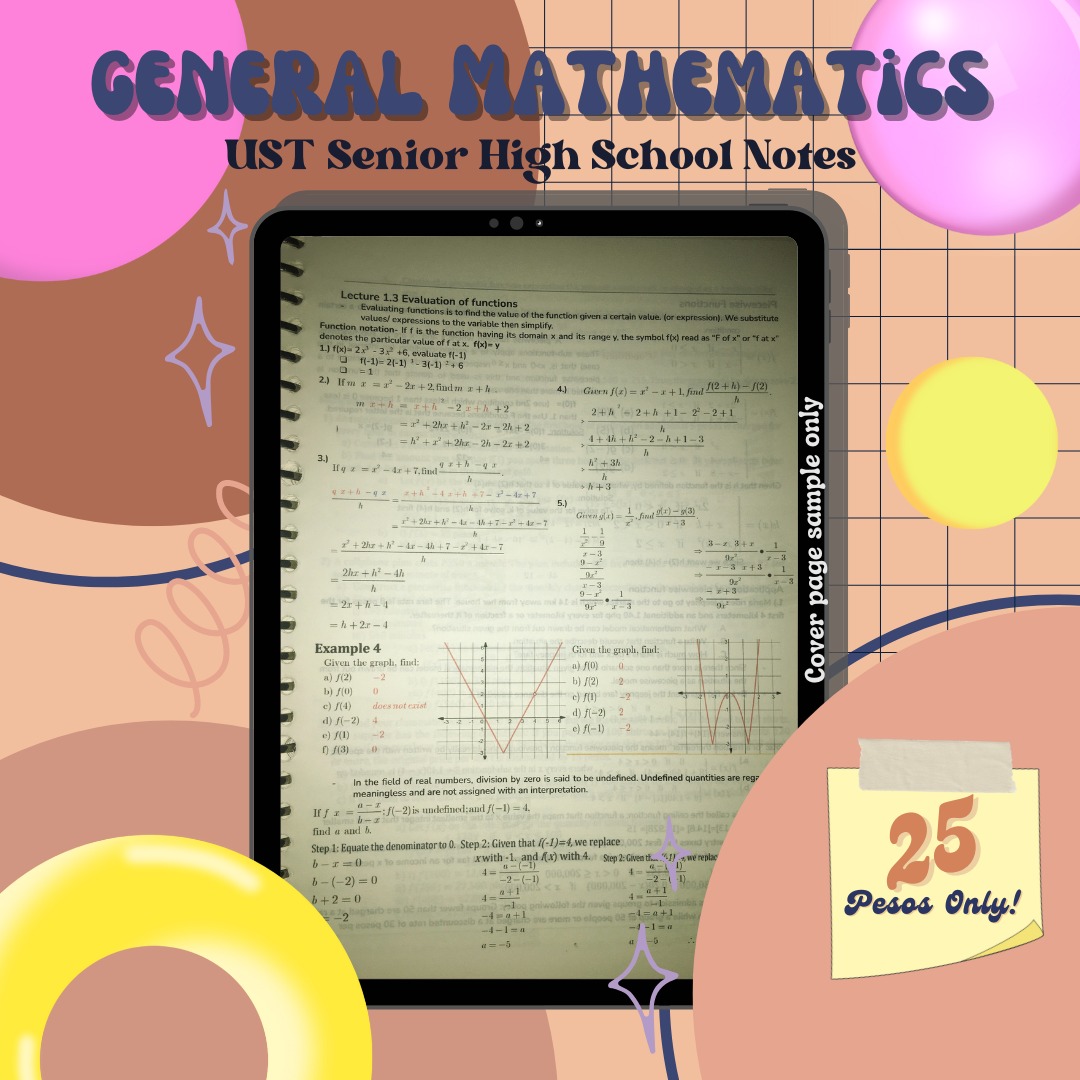 UST SHS NOTES [General Mathematics for Grade 11] - With Tips, Sample ...