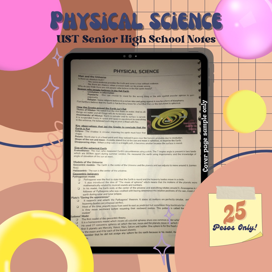 UST SHS NOTES [Physical Science for Grade 11] - With Tips, Sample ...
