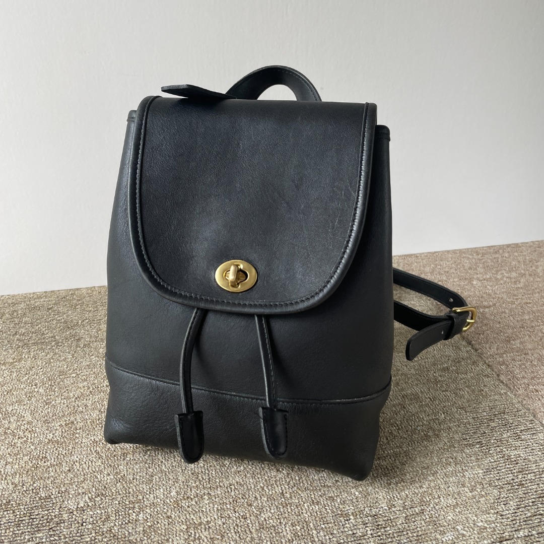 Vintage Coach Black Mini Daypack, Coach 9960, Vintage Coach Backpack ...
