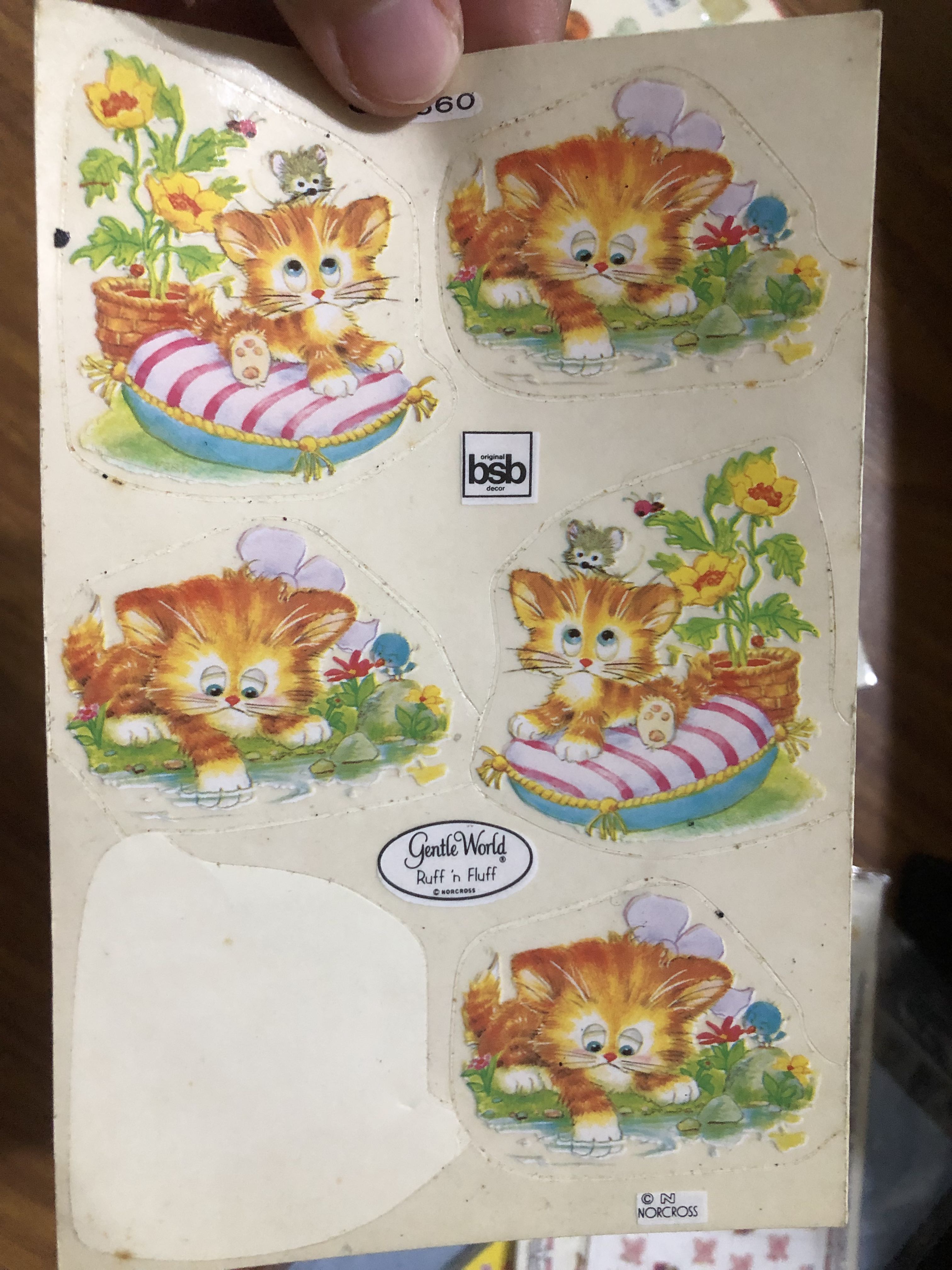 Vintage stickers 3 Ruff n Fluff Cat, Hobbies & Toys, Stationary & Craft ...