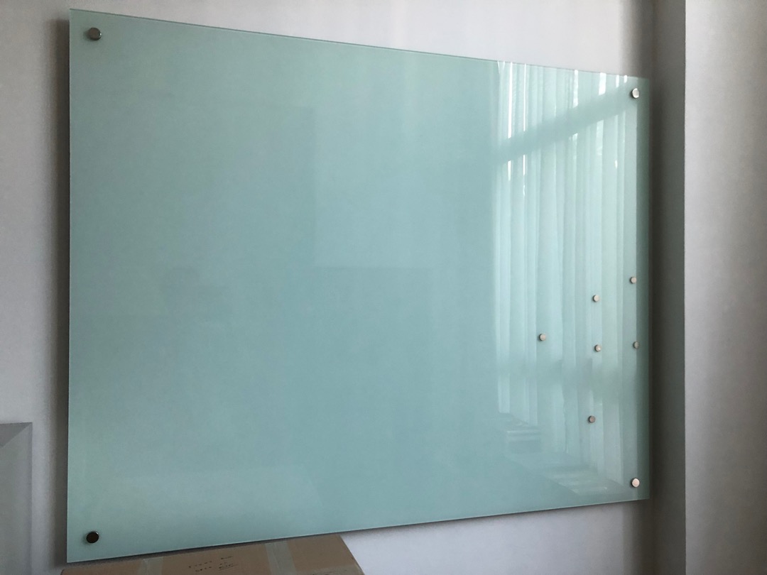 Wall mounted office magnetic glass writing board, Furniture & Home Living, Home Decor, Wall ...