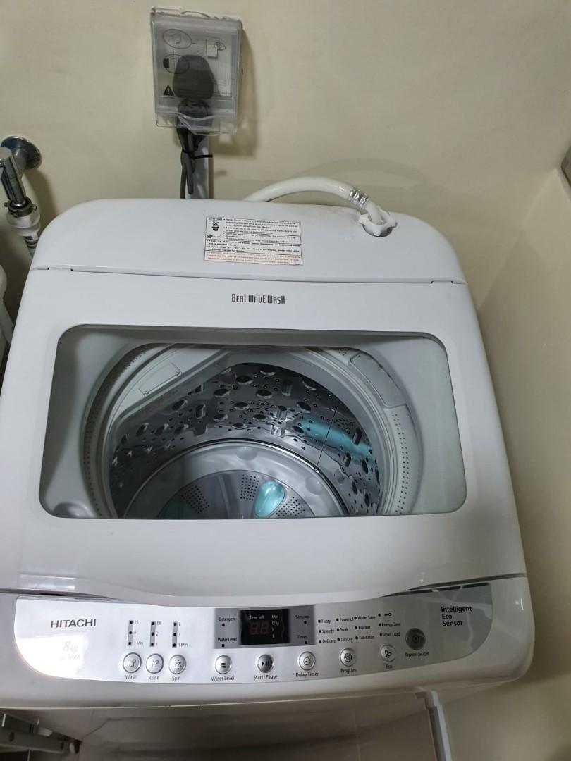 Well used Hitachi washing machine 8kg, TV & Home Appliances, Washing ...