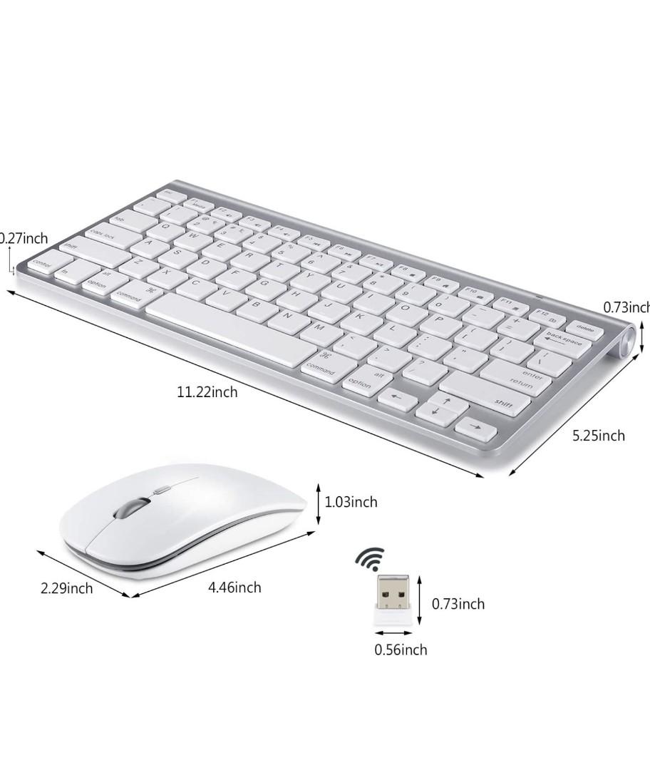 NASI Wireless Keyboard and Mouse,UK Layout, Compatible with iMac ...