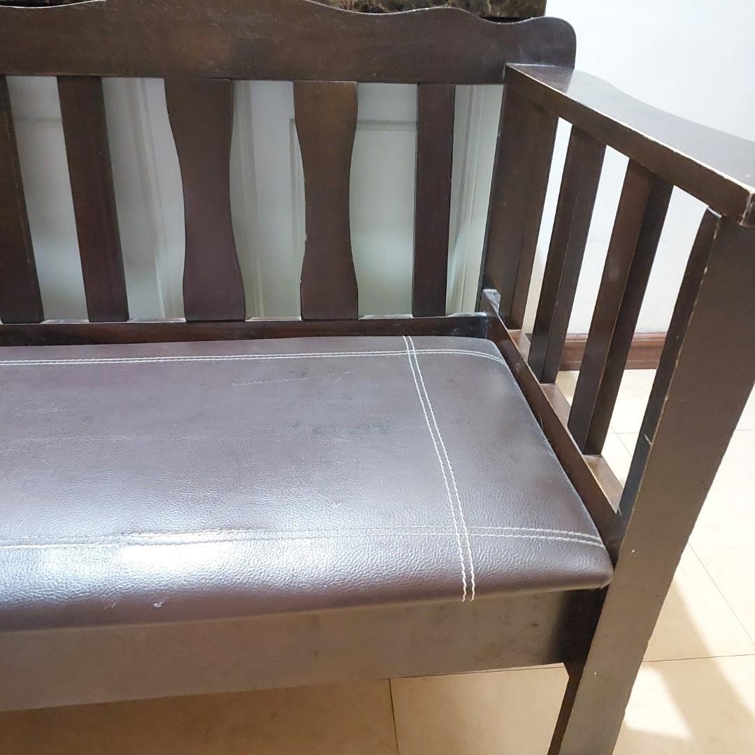 Wooden Sofa chair with compartment, Furniture & Home Living, Furniture ...