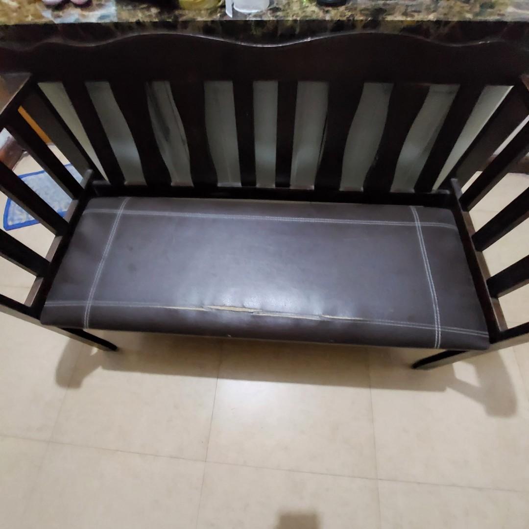 Wooden Sofa chair with compartment, Furniture & Home Living, Furniture ...