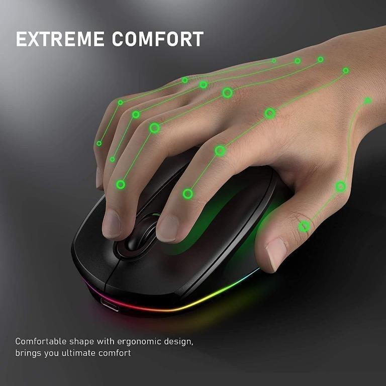 X7104 Led Wireless Mouse for Laptop,seenda Rechargeable Computer USB ...