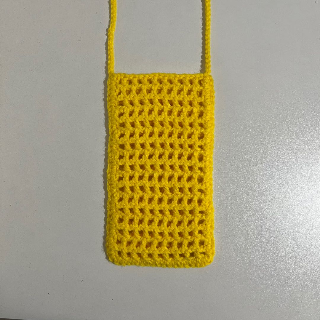Yellow Crochet Phone Pouch, Mobile Phones & Gadgets, Mobile & Gadget ...