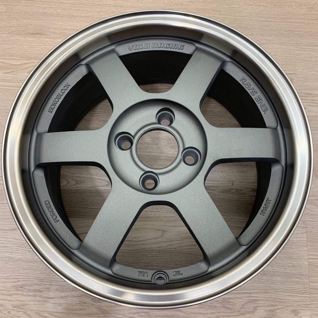 15” TE37 Design Sport Rims, Car Accessories, Tyres & Rims on Carousell