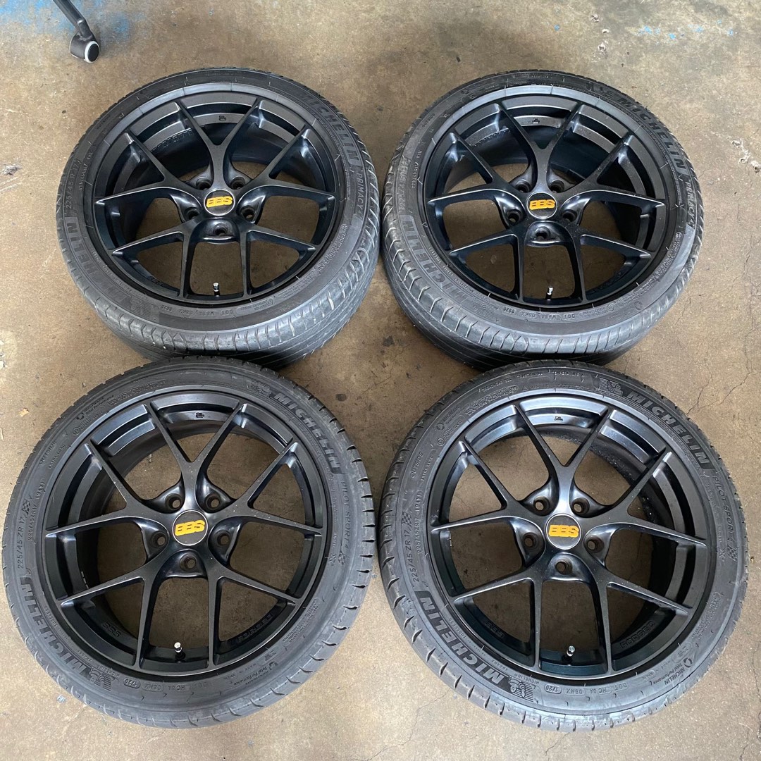 17” inch rims and tires 5X114.3, Car Accessories, Tyres & Rims on Carousell