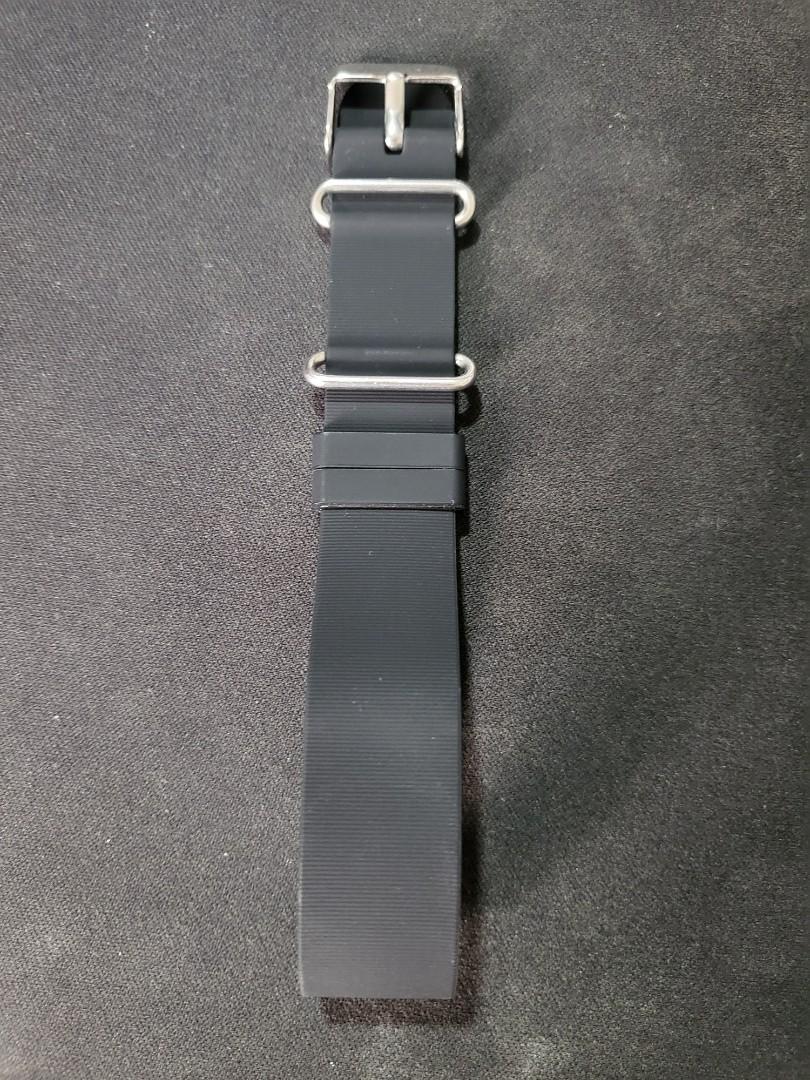18mm rubber nato strap in Black, Men's Fashion, Watches & Accessories ...