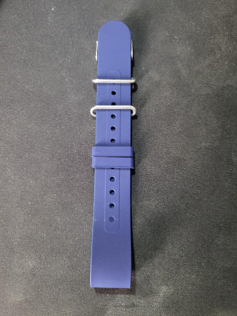 18mm rubber nato strap in Navy, Men's Fashion, Watches & Accessories ...