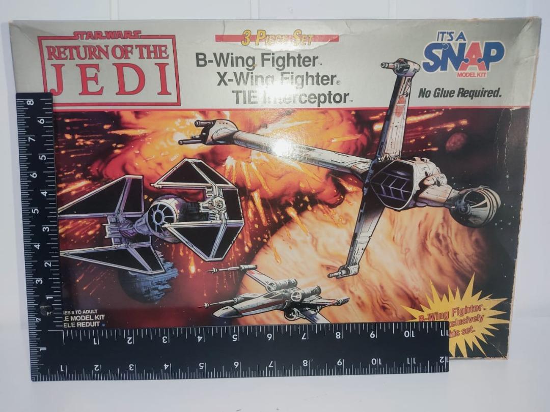 1982/1992 MPC ERTL STAR WARS, RETURN OF THE JEDI - BWING FIGHTER, XWING FIGHTER AND TIE ...