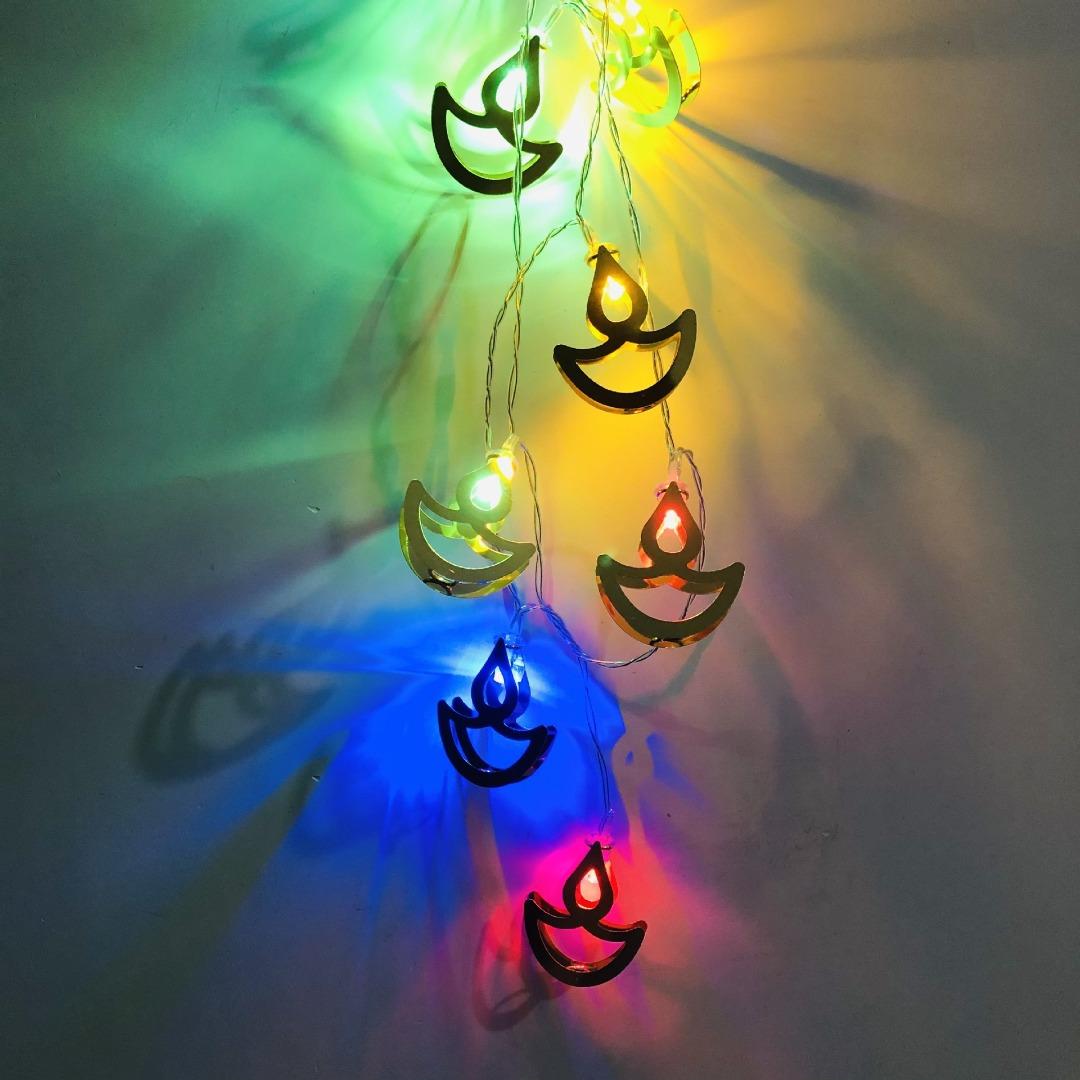 2022 Deepavali 3m20LED Fairy String Lights for Diwali Festival in Gold Battery Operated ...
