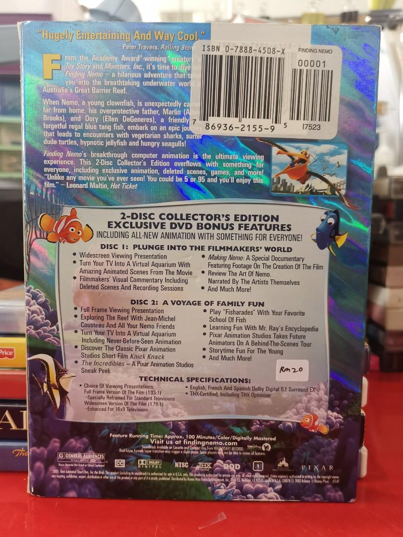 (2DVD) Finding Nemo, Hobbies & Toys, Music & Media, CDs & DVDs on Carousell