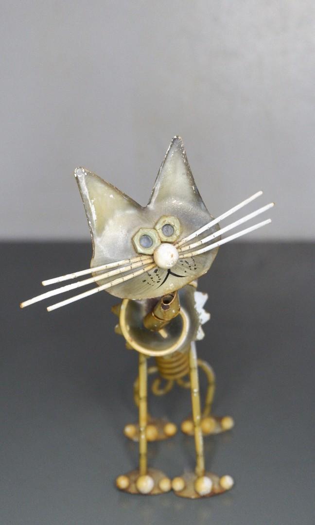Vintage Steampunk Figure of a Cat Rusty Cast Metal Junk Sculpture ...