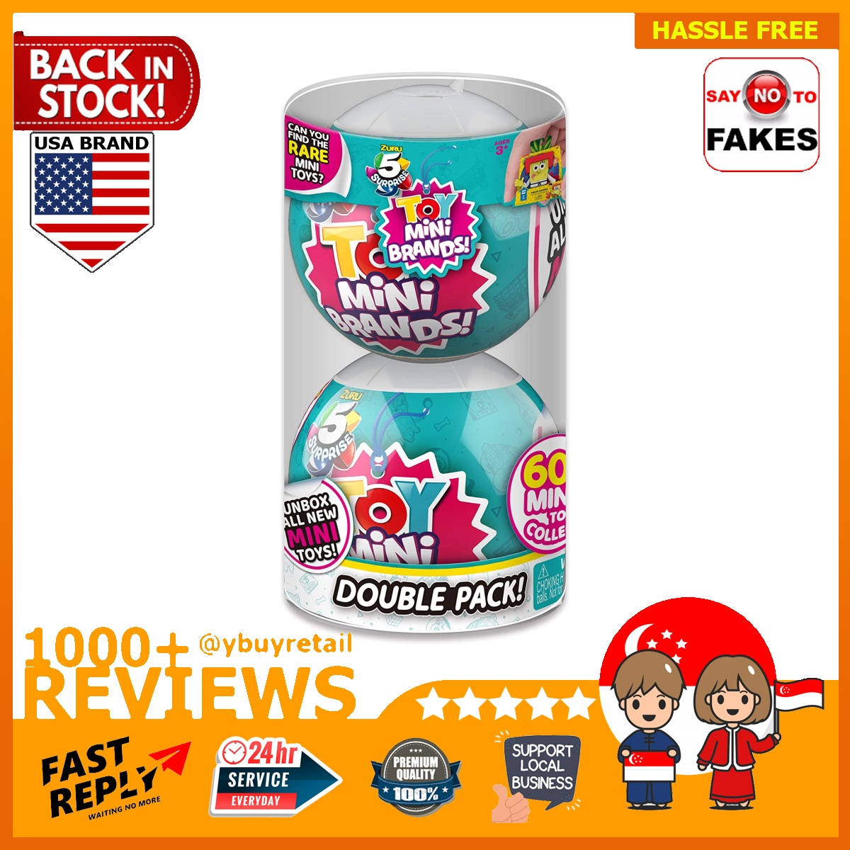 5 Surprise Toys Mystery Capsule Real Miniature Brands Collectible Toy ...
