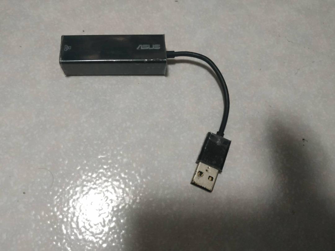 近全新 膠膜未撕 華碩ASUS USB3.1 轉接孔 GIGA USB 轉RJ45 網路卡 LAN 100/1000, 電腦及科技產品, 電腦周邊產品, 轉接線及轉換器在旋轉拍賣