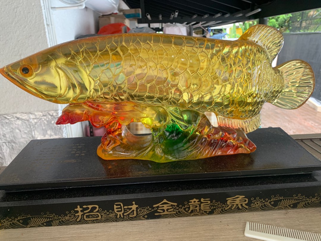 Antique Arowana display for good luck, Furniture & Home Living, Home ...