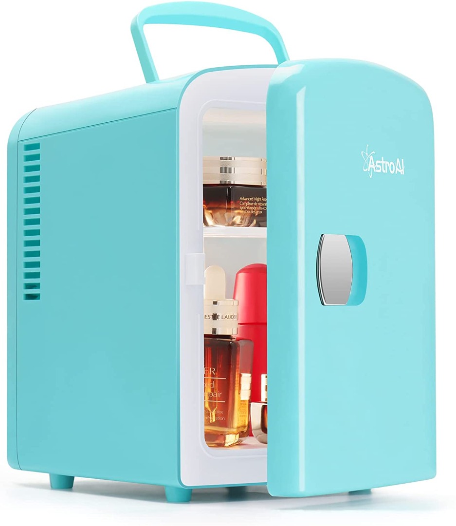 AstroAI Mini Fridge 4 Litre, 6 Can Portable AC+DC Power Cooler & Warmer ...