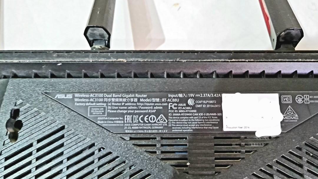 Asus RT-AC88U Gigabit Gaming Wifi Router, Computers & Tech, Parts ...