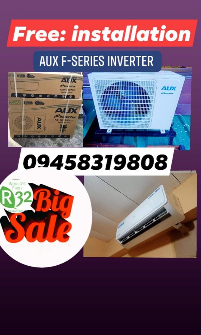 Aux split type Aircon inverter, TV & Home Appliances, Other Home ...