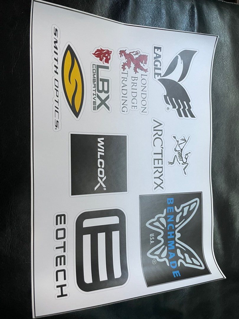 Benchmade/ Arcteryx / LBT Pvc stickers, Hobbies & Toys, Stationery ...
