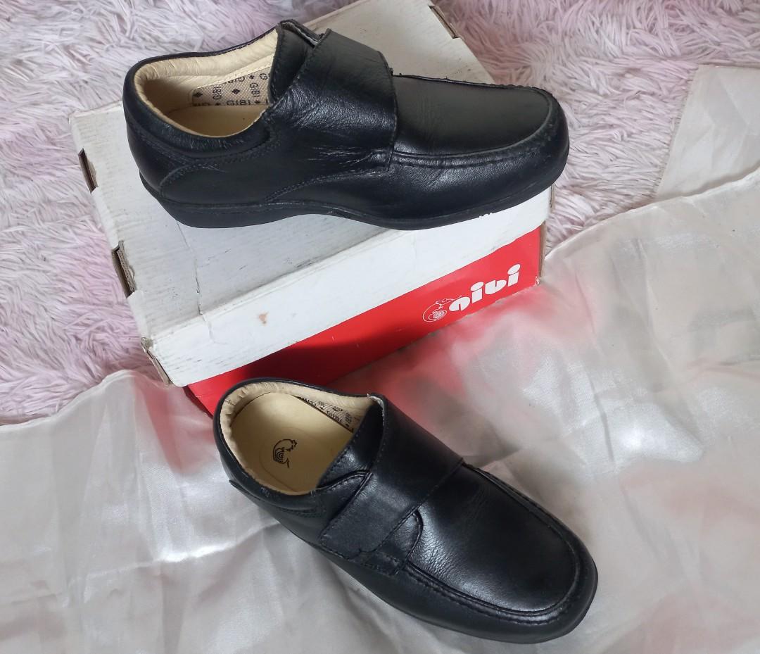 GIBI Black shoes for kids (gunuine leather), Babies & Kids, Babies ...