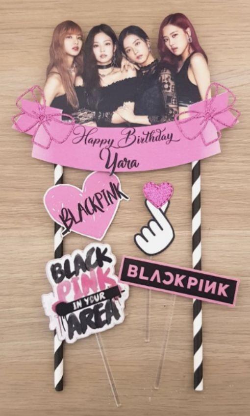 Blackpink Cake Topper Customized Name Birthday, Hobbies & Toys ...