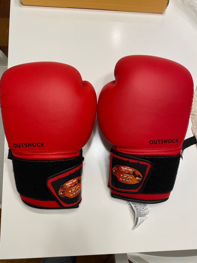 BRAND NEW Decathlon Outshock Beginner Boxing Gloves 100 - Red, Sports ...