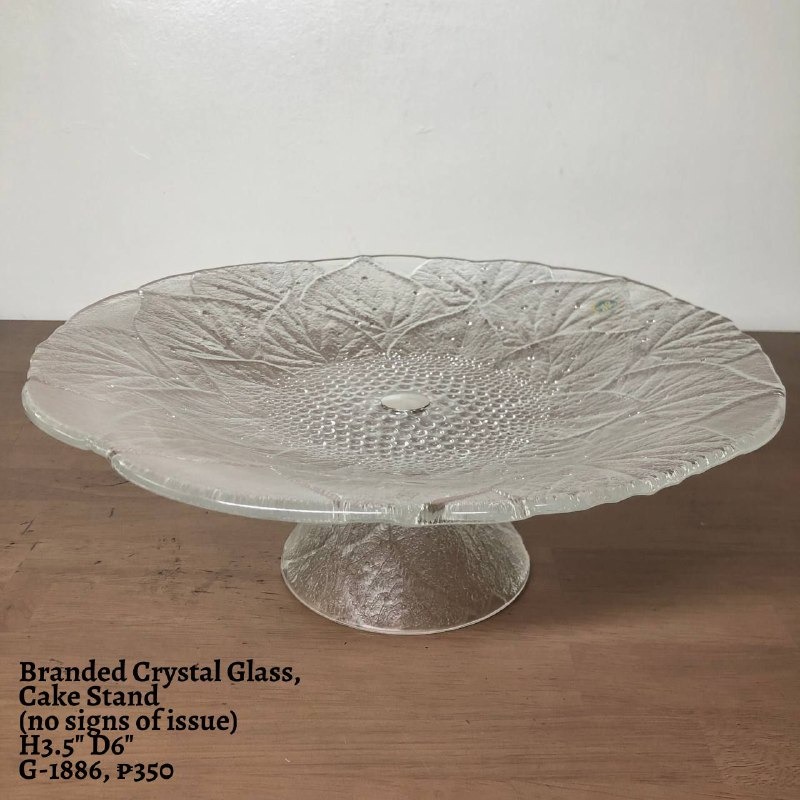 Branded Crystal Glass Cake Stand, Furniture & Home Living, Kitchenware ...
