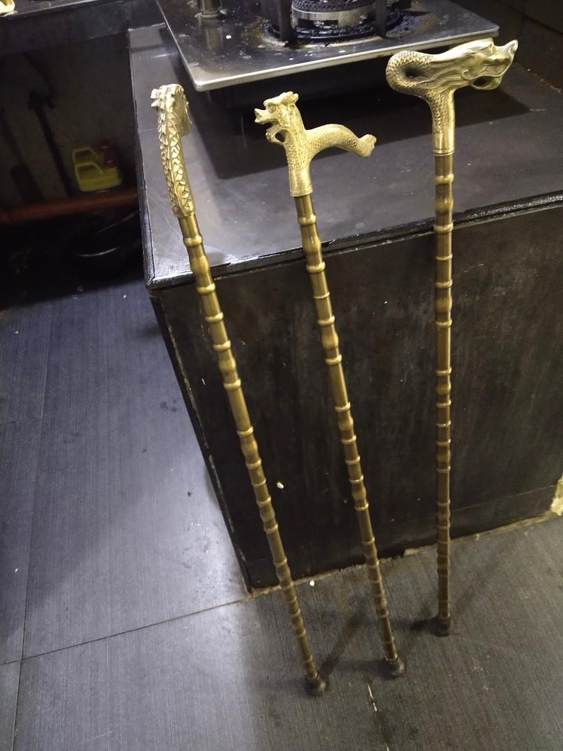 Brass cane - tungkod, Hobbies & Toys, Memorabilia & Collectibles ...