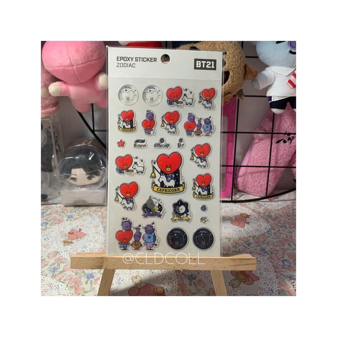BT21 TATA zodiac Epoxy sticker, Hobbies & Toys, Memorabilia ...