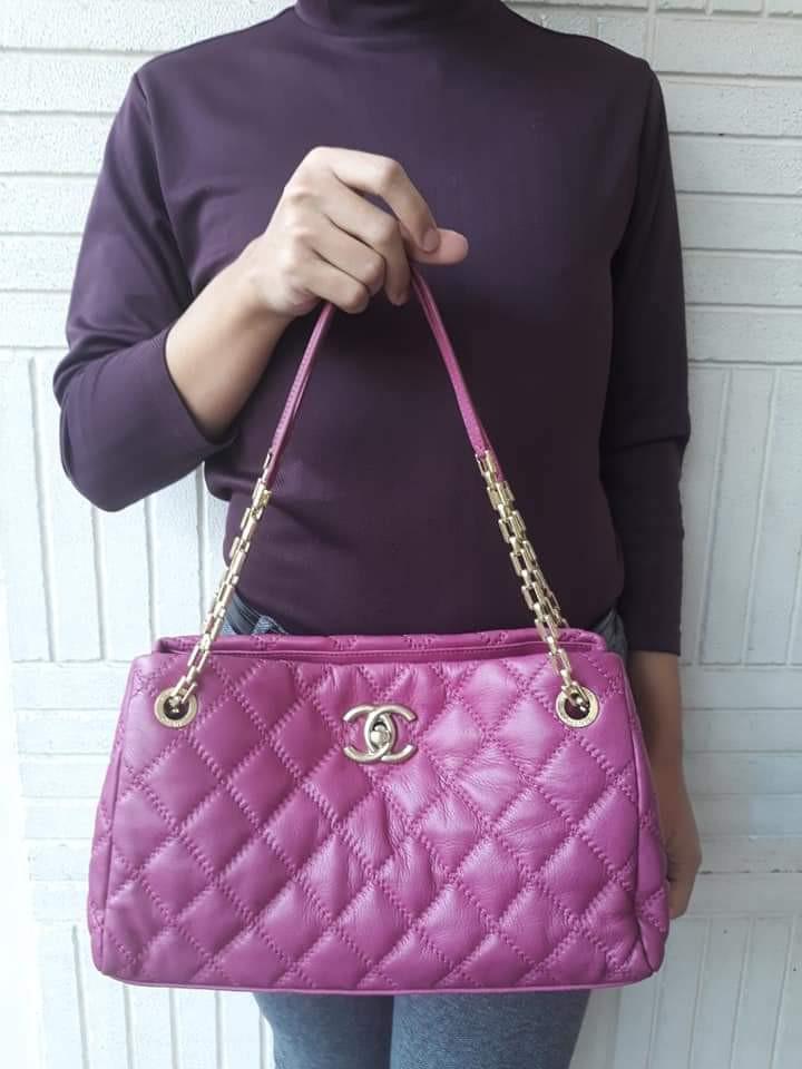 CHANEL MAGENTA 2 way bag AUTHENTIC, Luxury, Bags & Wallets on Carousell