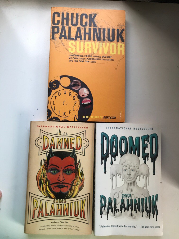 Chuck Palahniuk Books (Doomed, Damned, Survivor), Hobbies & Toys, Books ...