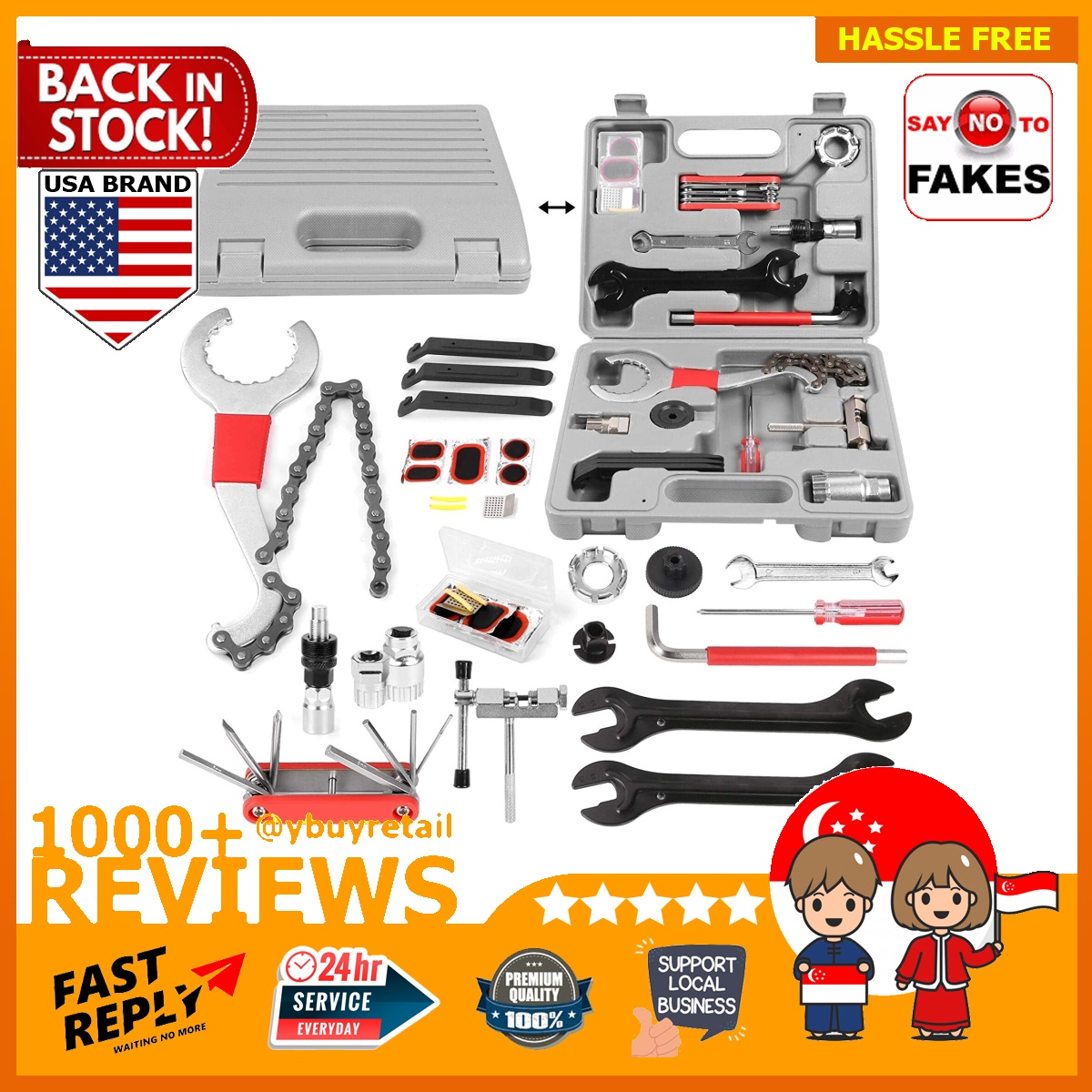 (CLEARANCE) Odoland Bike Repair Tool Kit, 26 in 1 Bicycle Maintenance ...