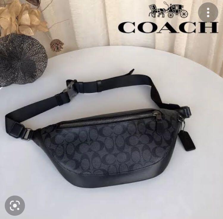 COACH Warren Belt Bag In Signature Canvas, Men's Fashion, Bags, Sling ...