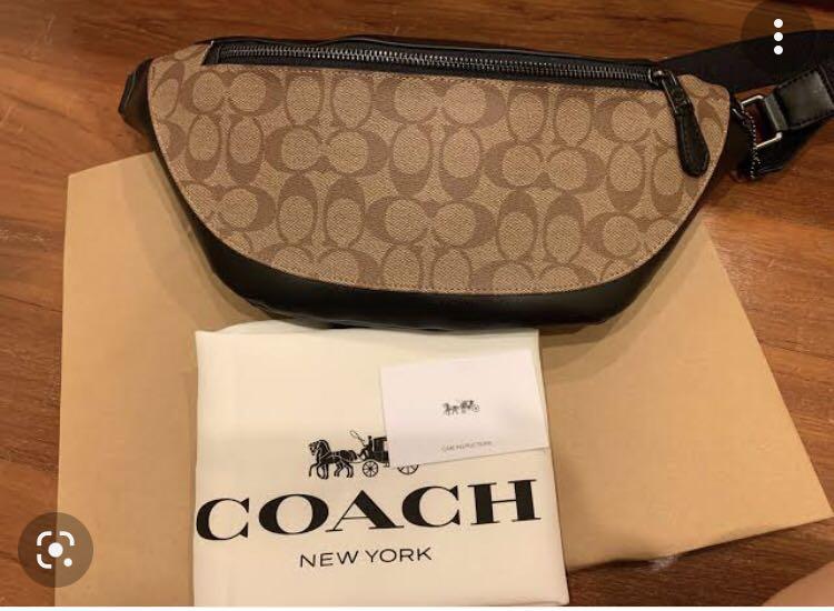 COACH Warren Belt Bag In Signature Canvas, Men's Fashion, Bags, Sling ...