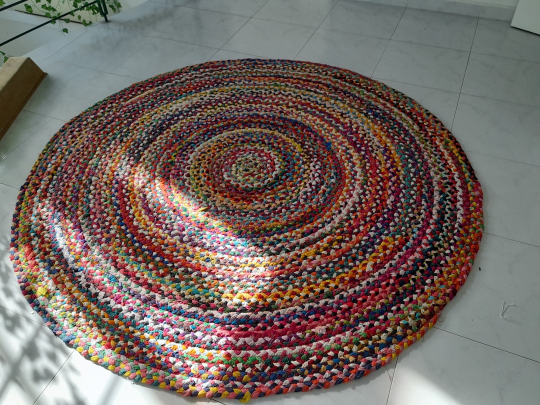 Colourful circular mat, Furniture & Home Living, Home Decor, Carpets ...