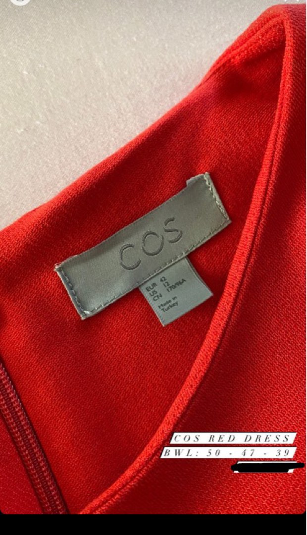 COS red dress, Women's Fashion, Dresses & Sets, Dresses on Carousell