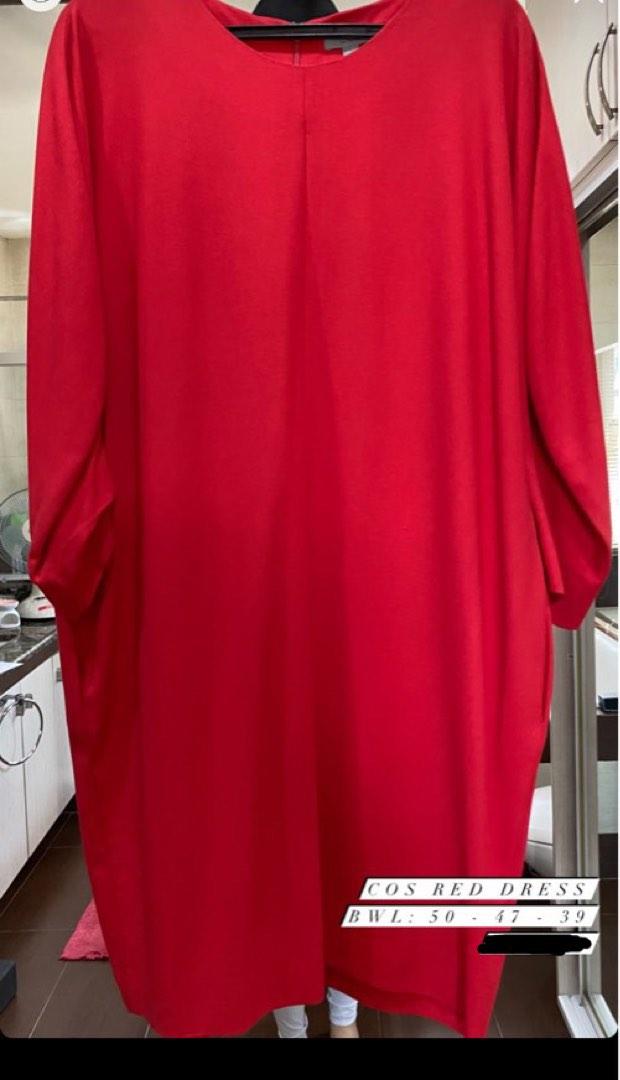 COS red dress, Women's Fashion, Dresses & Sets, Dresses on Carousell