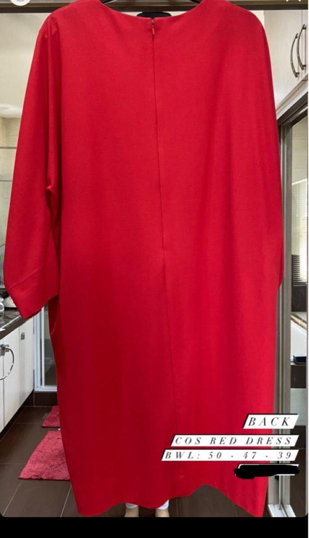 COS red dress, Women's Fashion, Dresses & Sets, Dresses on Carousell