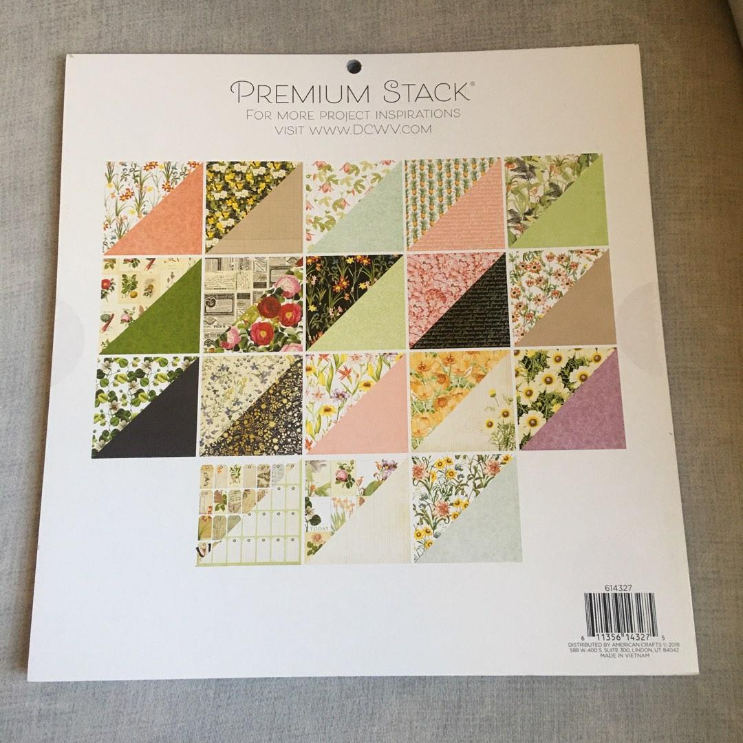 DCWV 36 sheets printed cardstock Botanical beauty premium stack ...