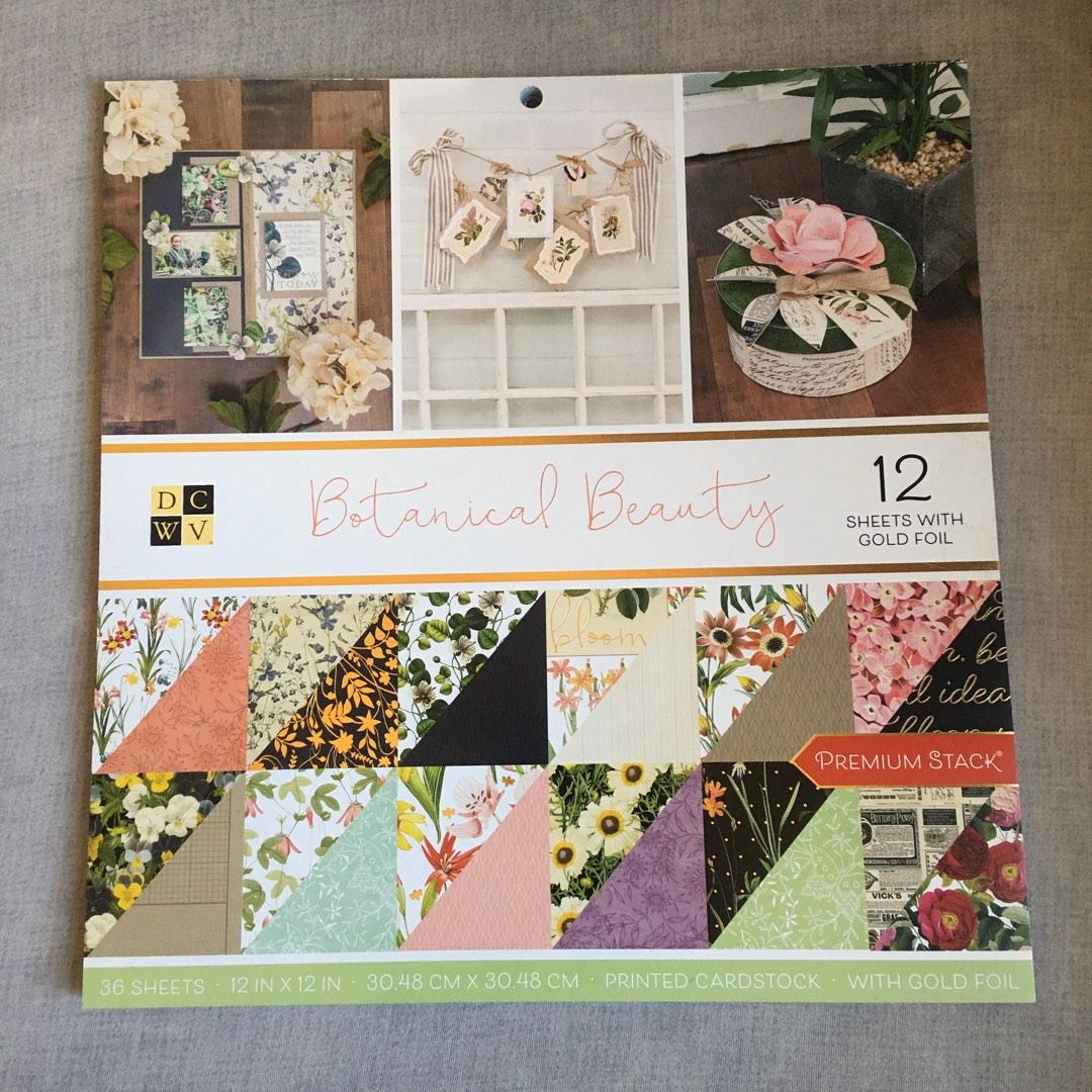 DCWV 36 sheets printed cardstock Botanical beauty premium stack ...