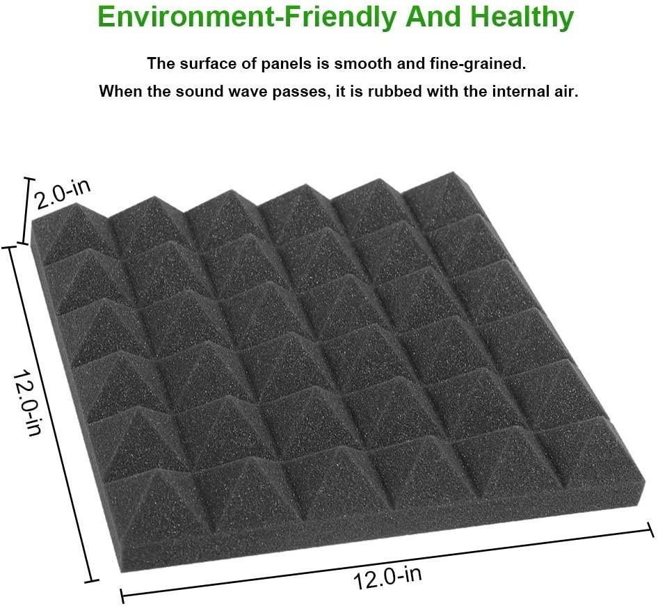 DEKIRU 24 Pack Acoustic Foam Pyramid Sound Proof Foam Panels Sound ...