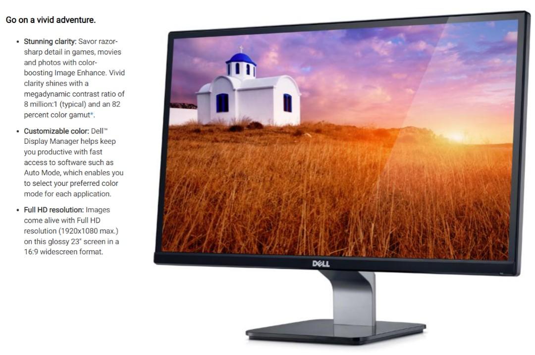 Dell 23-Inch Screen LED-Lit Monitor S2340L, Computers & Tech, Parts ...