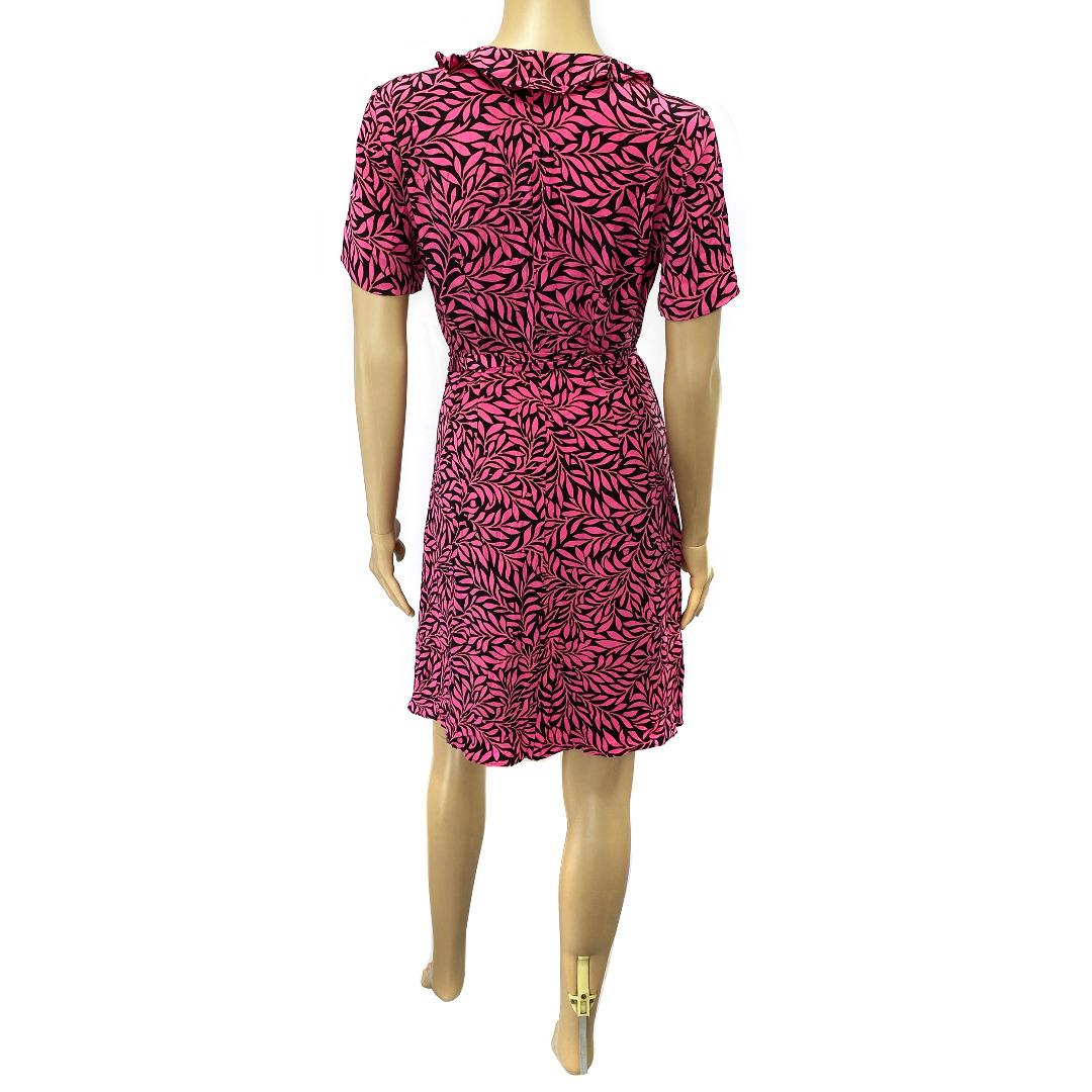 Diane von Furstenberg DVF Savilla Red Mix Printed Wrap Dress, Women's ...