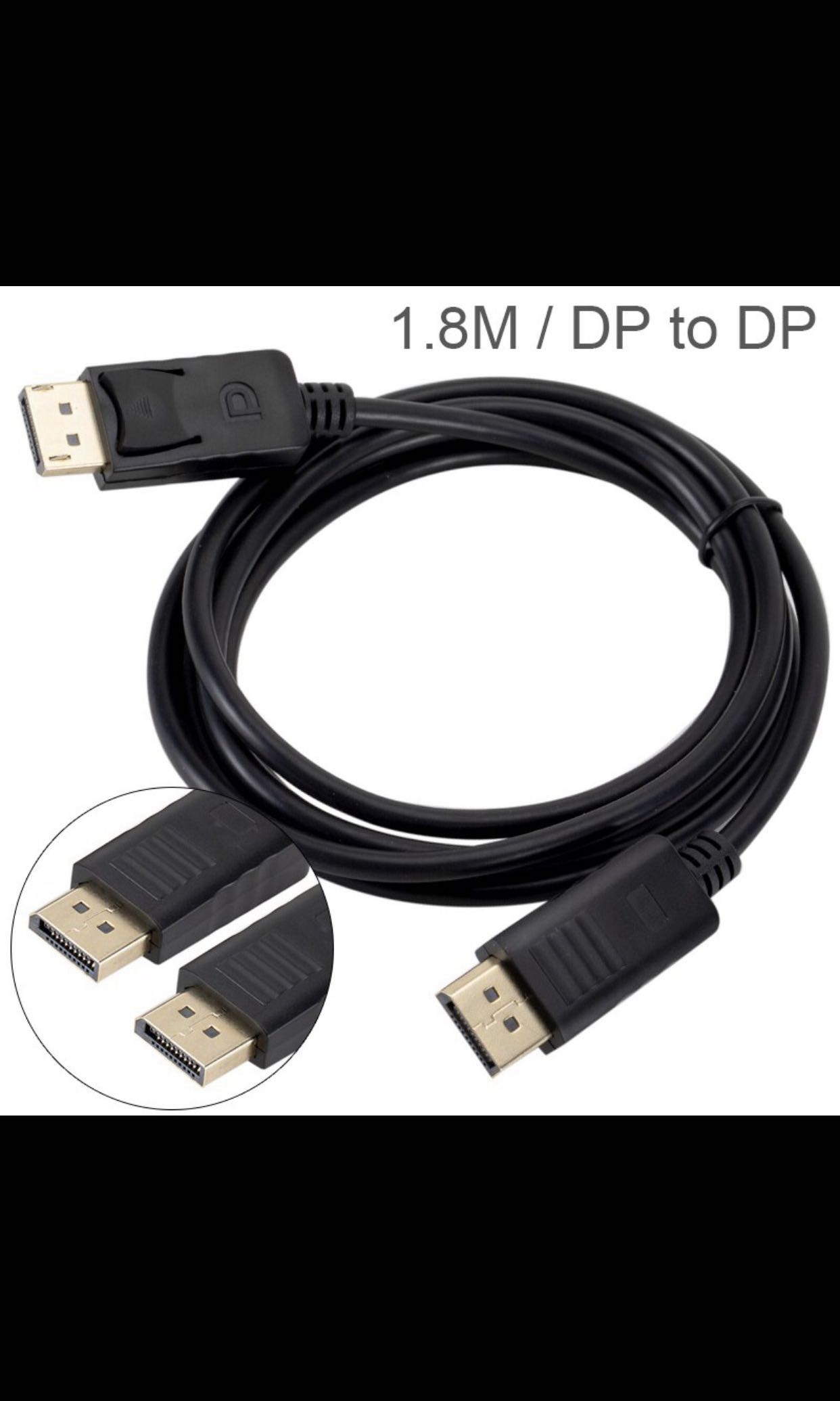 Original Dell Display port cable / DP to DP - 1.8m, Computers & Tech ...