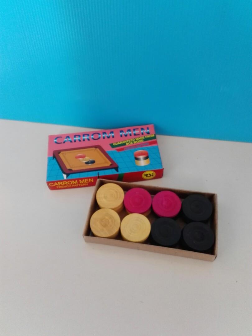 E513 - Wooden Carrom Coins Set, Hobbies & Toys, Toys & Games on Carousell