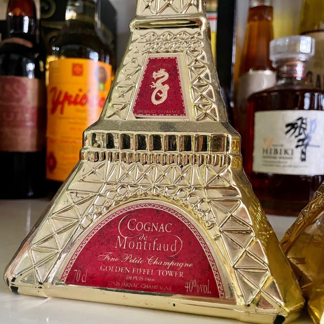 Eiffel Tower Cognac Full Gold Montifaud Brunei 700ml, Food & Drinks ...