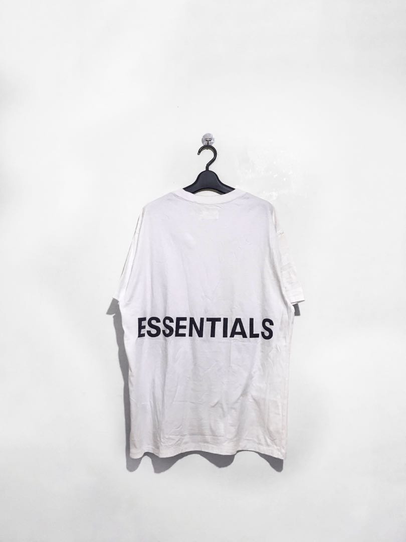 Essentials Back Logo Tee ( White) Authentic, Men's Fashion, Tops & Sets ...